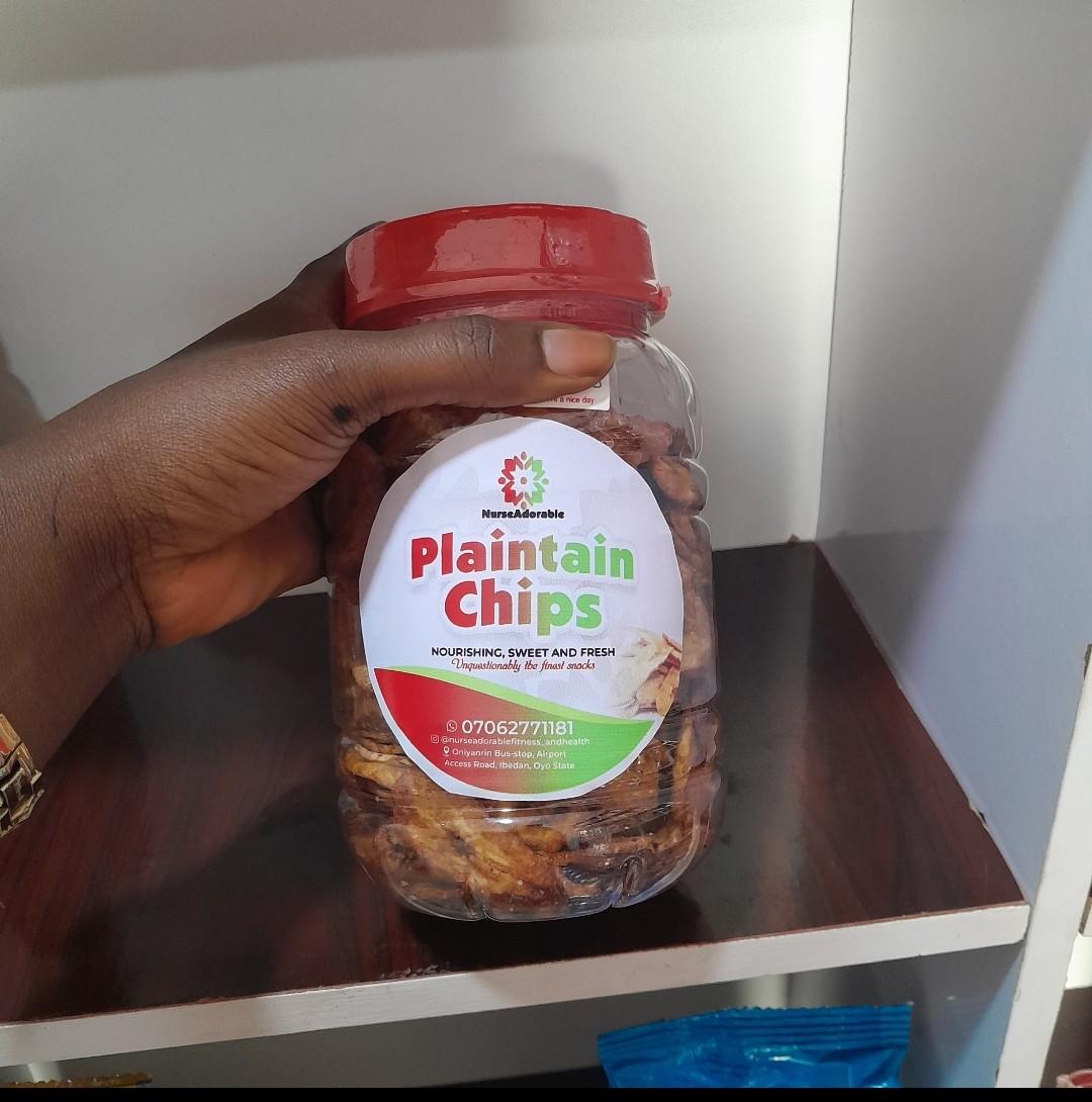 Ripe plantain chips (jar pack) - Nurse Adorable